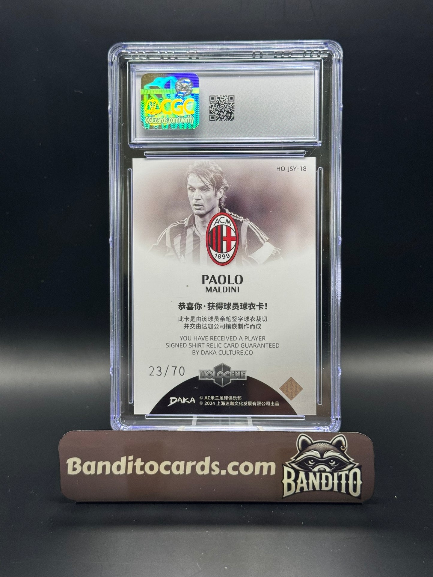 2024 Daka AC Milan Paolo Maldini Patch /70 - CGC 10 – Banditocards